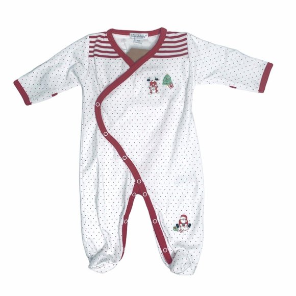 N12-Kissy Kissy, 0-3M, l/s pima cotton footie